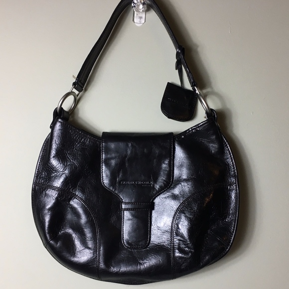 Kenneth Cole | Bags | Kenneth Cole New York Black Leather Baguette Bag ...